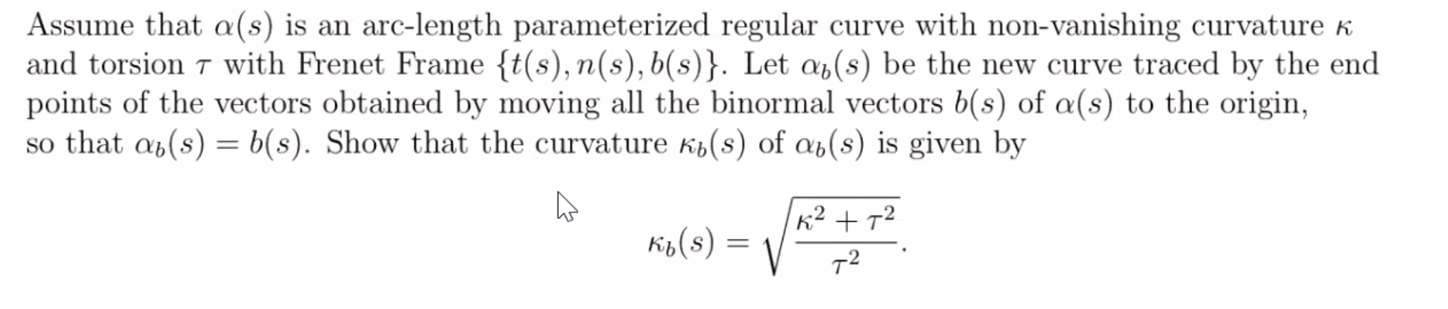Solved Assume that α(s) is an arc-length parameterized | Chegg.com