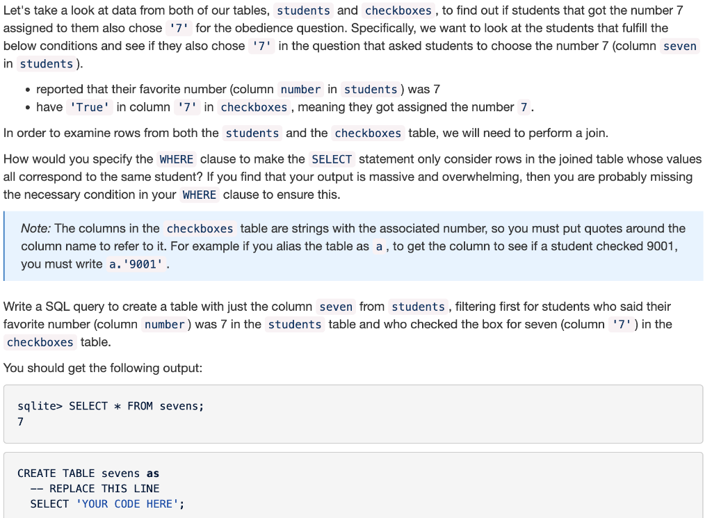 Solved Let's take a look at data from both of our tables, | Chegg.com