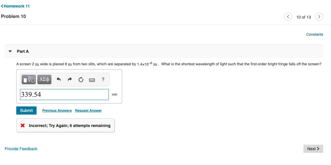 Solved Constants Part A | Chegg.com