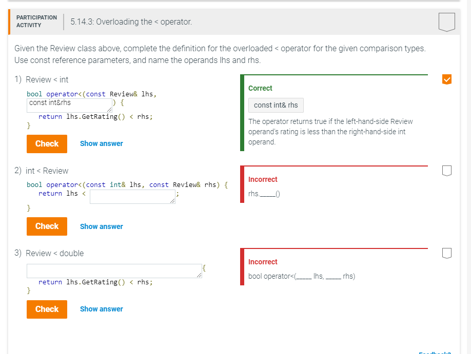 Solved Given the Review class above, complete the definition | Chegg.com