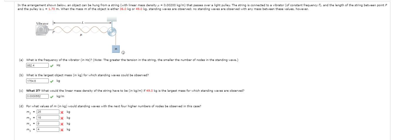 Solved In the arrangement shown below, an object can be hung | Chegg.com