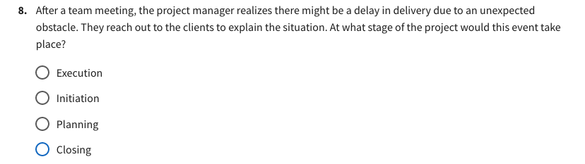 Solved After a team meeting, the project manager realizes | Chegg.com