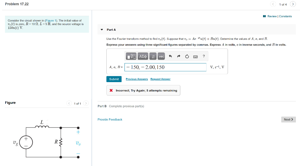 Solved Problem 17.22 1 of 4 > Review Constants Consider the | Chegg.com