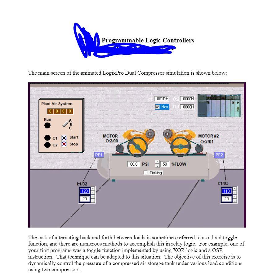 Programmable Logic Controllers Assignment The main | Chegg.com