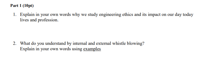 Solved Engineering Ethics. | Chegg.com