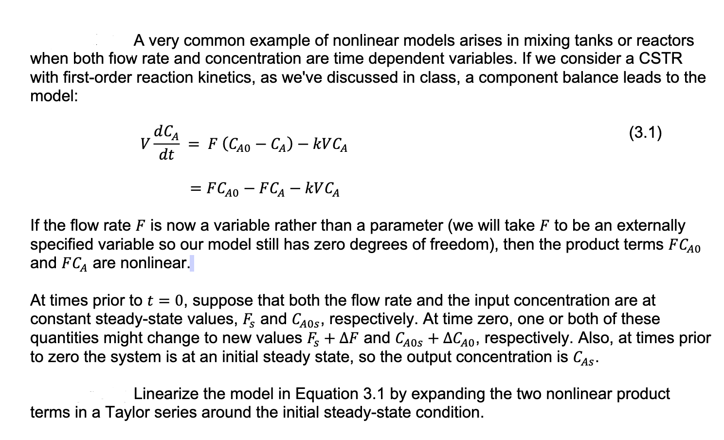 Solved A very common example of nonlinear models arises in | Chegg.com