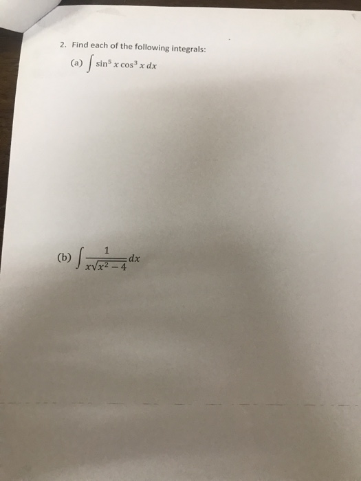 Solved 1. Find each of the following integrals: 3+Inx (b) (x | Chegg.com