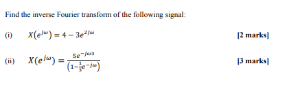 Solved Find the inverse Fourier transform of the following | Chegg.com