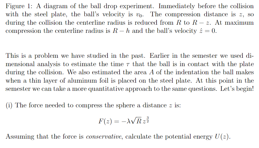 Problem 2 Ball Drop Revisited A spherical steel ball | Chegg.com