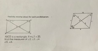 Solved Find the missing values for each parallelogram. ABCD | Chegg.com