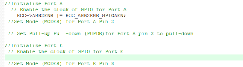 1/Initialize Port A // Enable the clock of GPIO for | Chegg.com