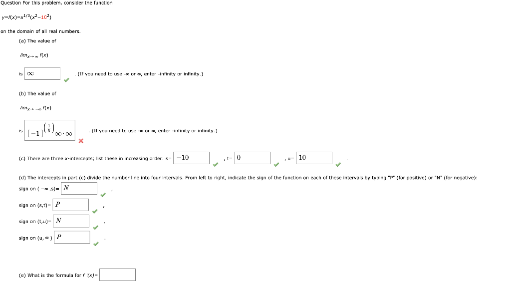 Solved Question For This Problem Consider The Function 5974