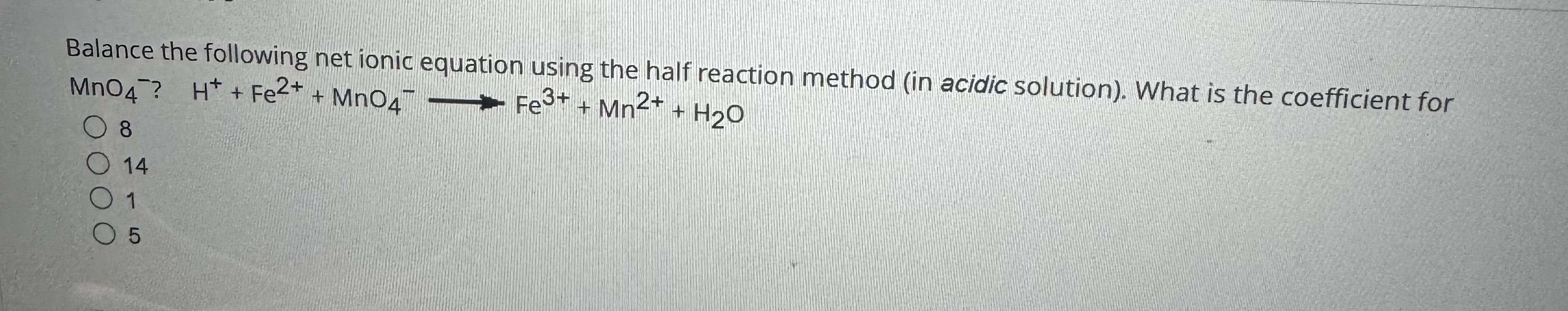 Solved Balance the following net ionic equation using the | Chegg.com