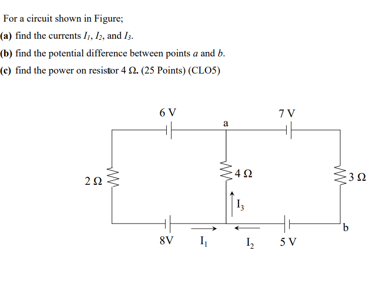 Solved For a circuit shown in Figure; (a) find the currents | Chegg.com