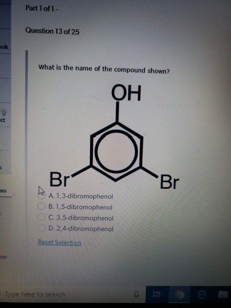 Solved Part 1 of1 Question 13 of 25 ook What is the name of | Chegg.com