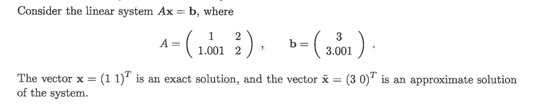 Solved Consider the linear system Ax=b, where | Chegg.com