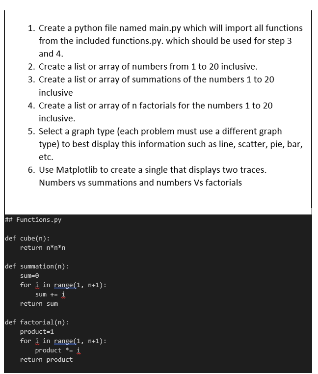 Solved 1. Create a python file named main.py which will | Chegg.com