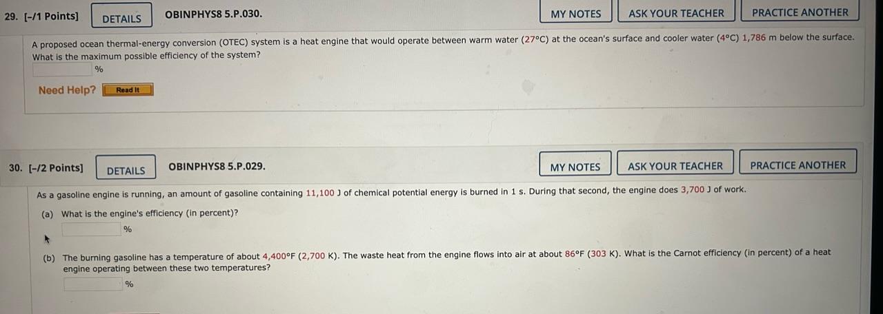 Solved What is the maximum possible efficiency of the | Chegg.com