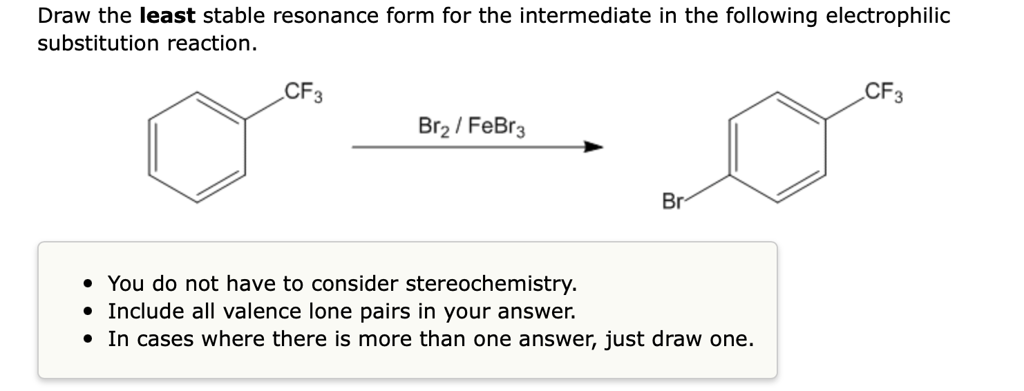 Solved Draw the least stable resonance form for the | Chegg.com