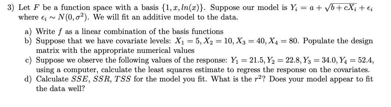 Solved 3) Let F be a function space with a basis | Chegg.com