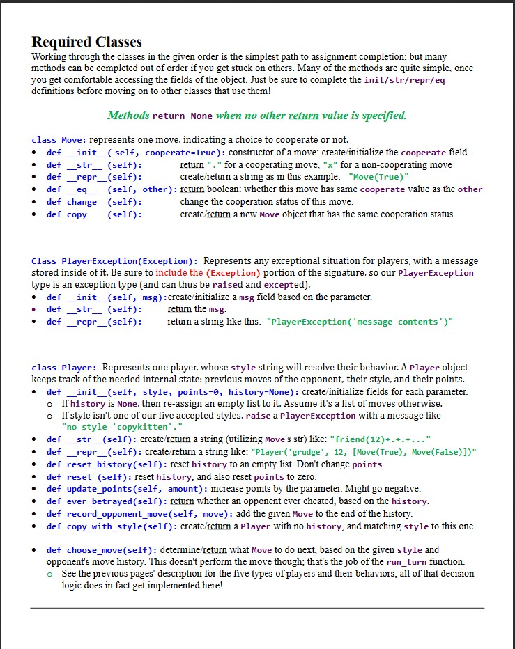 Required Classes Working through the classes in the | Chegg.com