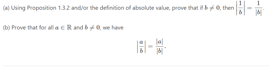 Solved Proposition 1.3.2. For any two real numbers x,y, we | Chegg.com