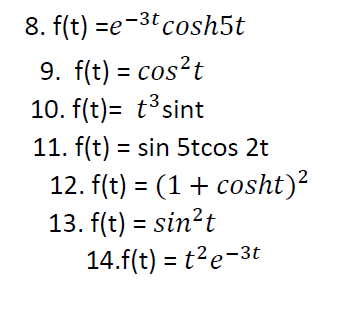 Solved Using the derived formulas, find the Laplace | Chegg.com