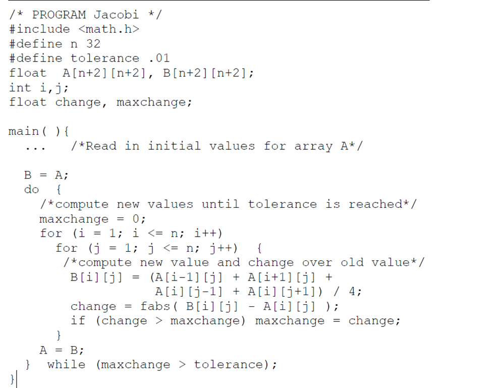 Solved I have the following codes for jacobi barrier and | Chegg.com