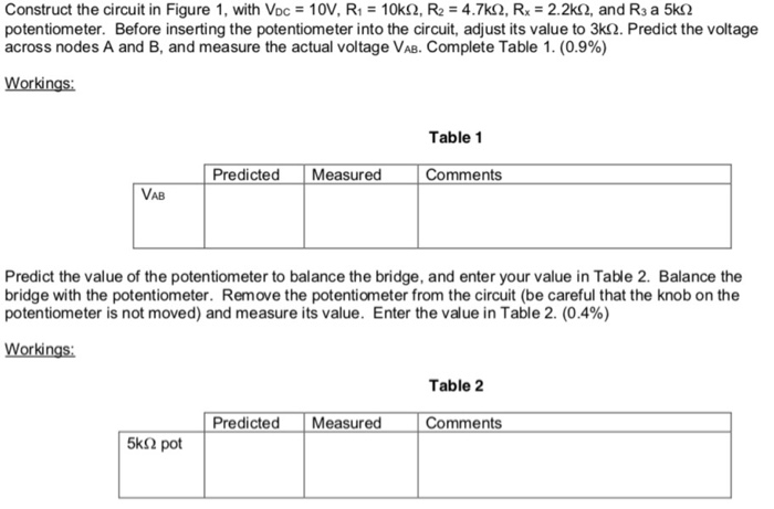 Solved R,R R2 R1 Rx R3 Figure 1-A Wheatstone bridge | Chegg.com