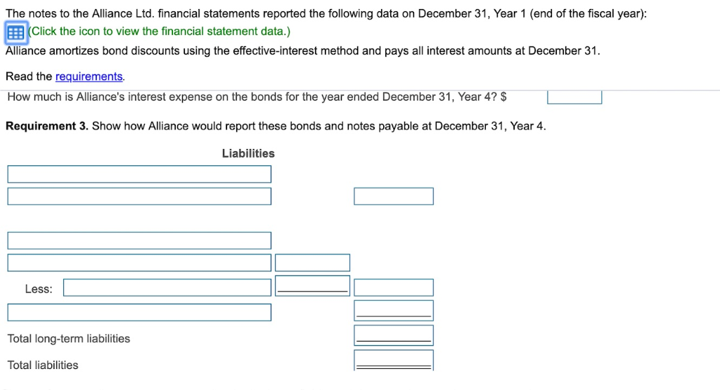 Solved The notes to the Alliance Ltd. financial statements | Chegg.com