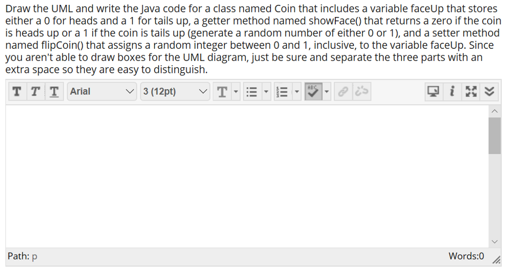Solved Draw the UML and write the Java code for a class | Chegg.com