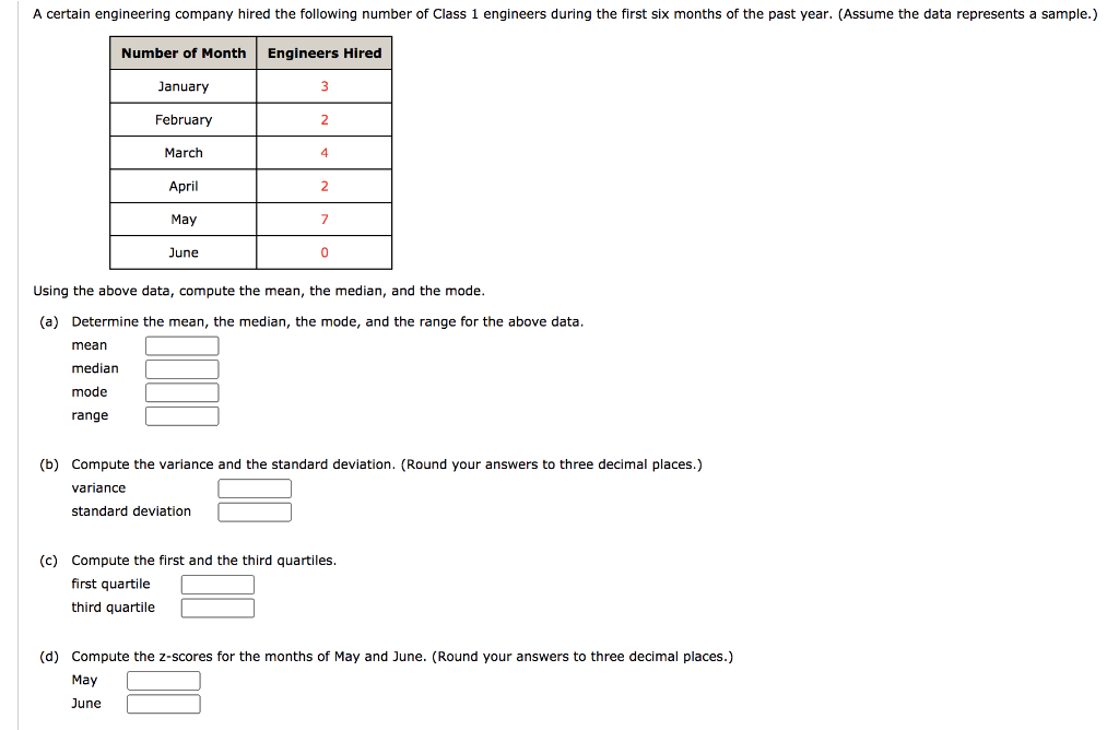 Solved A certain engineering company hired the following | Chegg.com