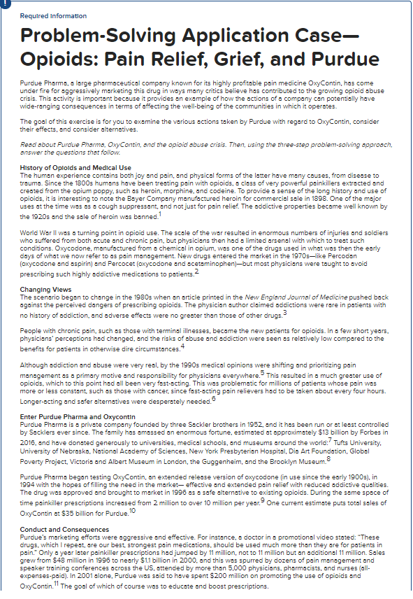 Solved Required Information Problem Solving Application | Chegg.com
