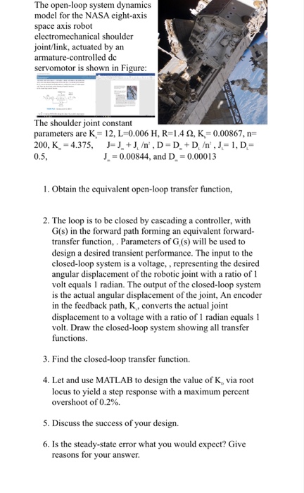 Solved The open-loop system dynamics model for the NASA | Chegg.com