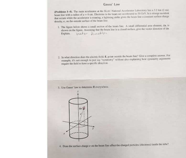 Solved (Problems 1-4). The main accelerator at the SLAC | Chegg.com