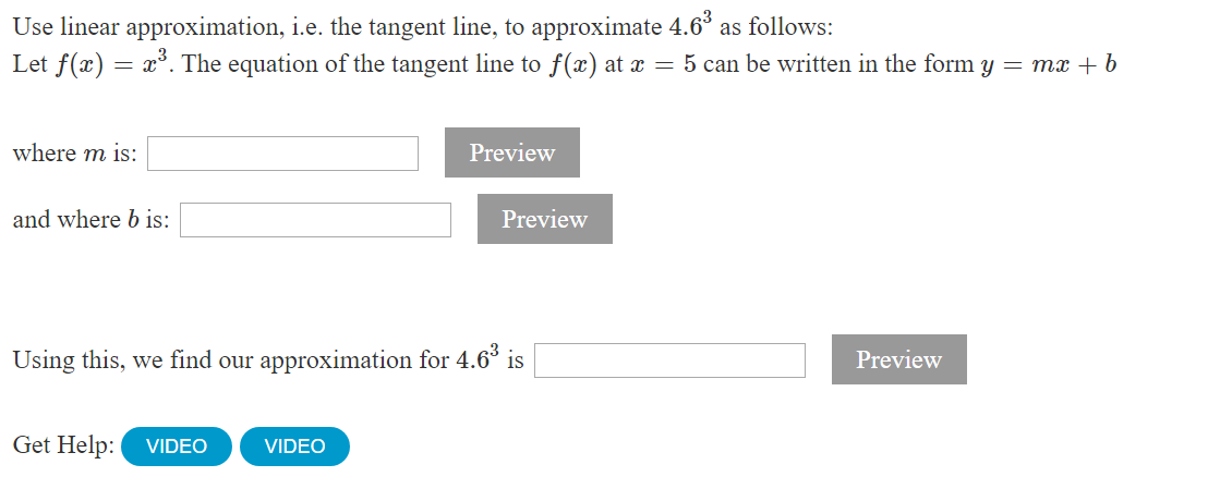 Solved Use linear approximation, i.e. the tangent line, to | Chegg.com