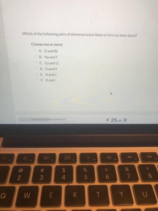 Solved Which of the following pairs of elements is/are | Chegg.com
