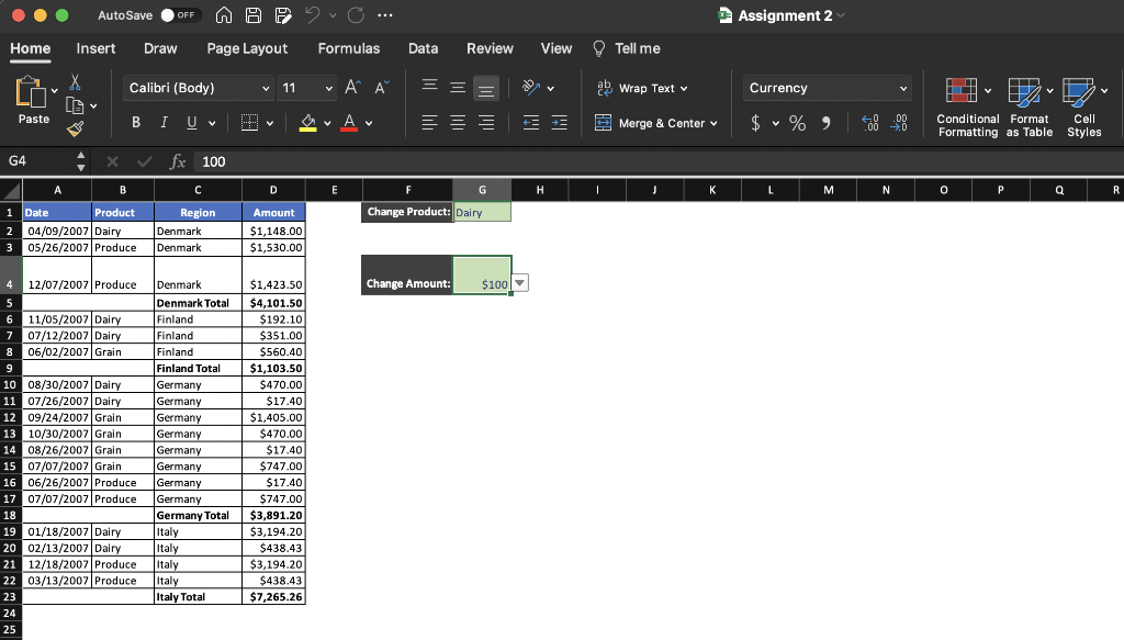 Solved 1) Highlight Product cells with green color based on | Chegg.com