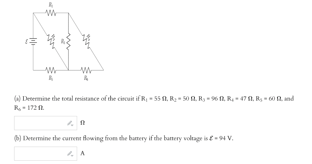 Solved (a) Determine the total resistance of the circuit if | Chegg.com
