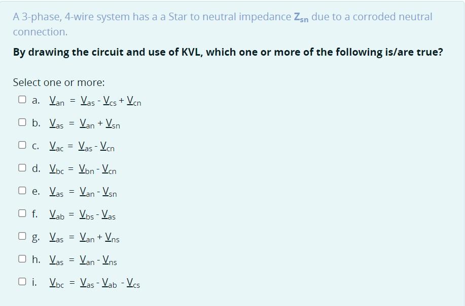 Solved A 3-phase, 4-wire system has a a Star to neutral | Chegg.com