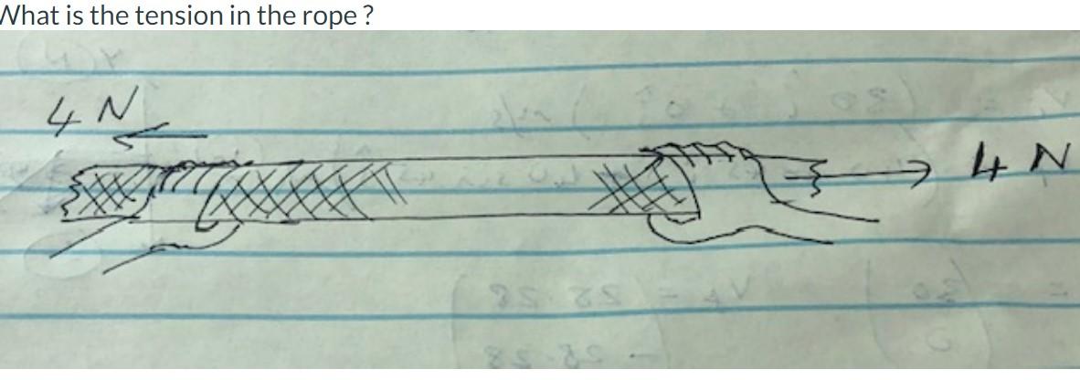 Solved What is the tension in the rope? | Chegg.com