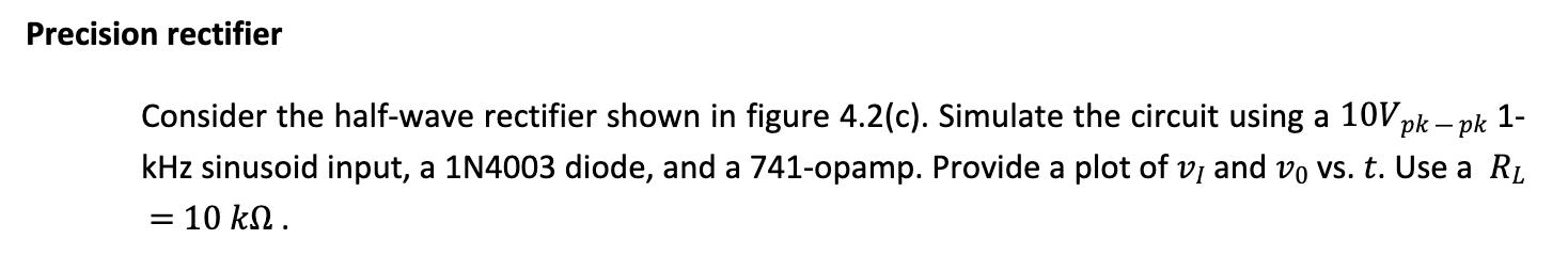 Solved Consider the half-wave rectifier shown in figure | Chegg.com