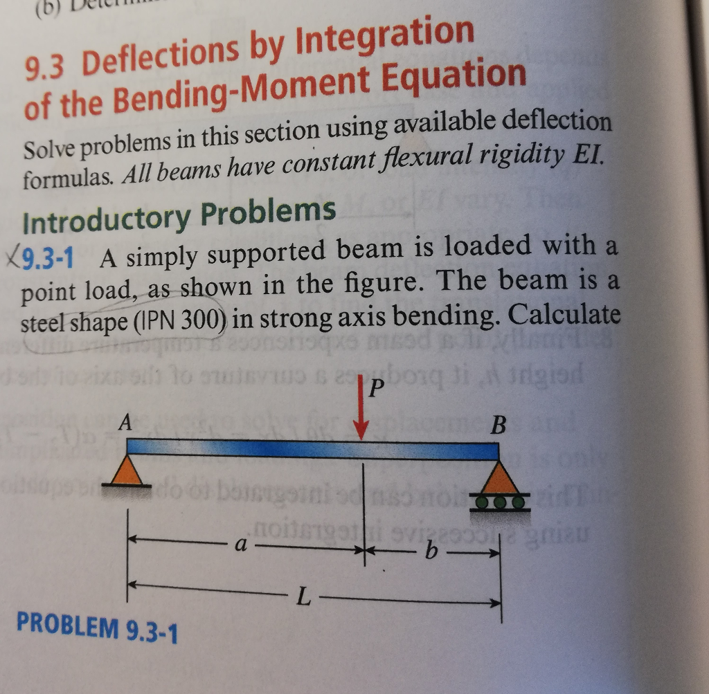 Solved (b) Detcl 9.3 Deflections by Integration of the | Chegg.com