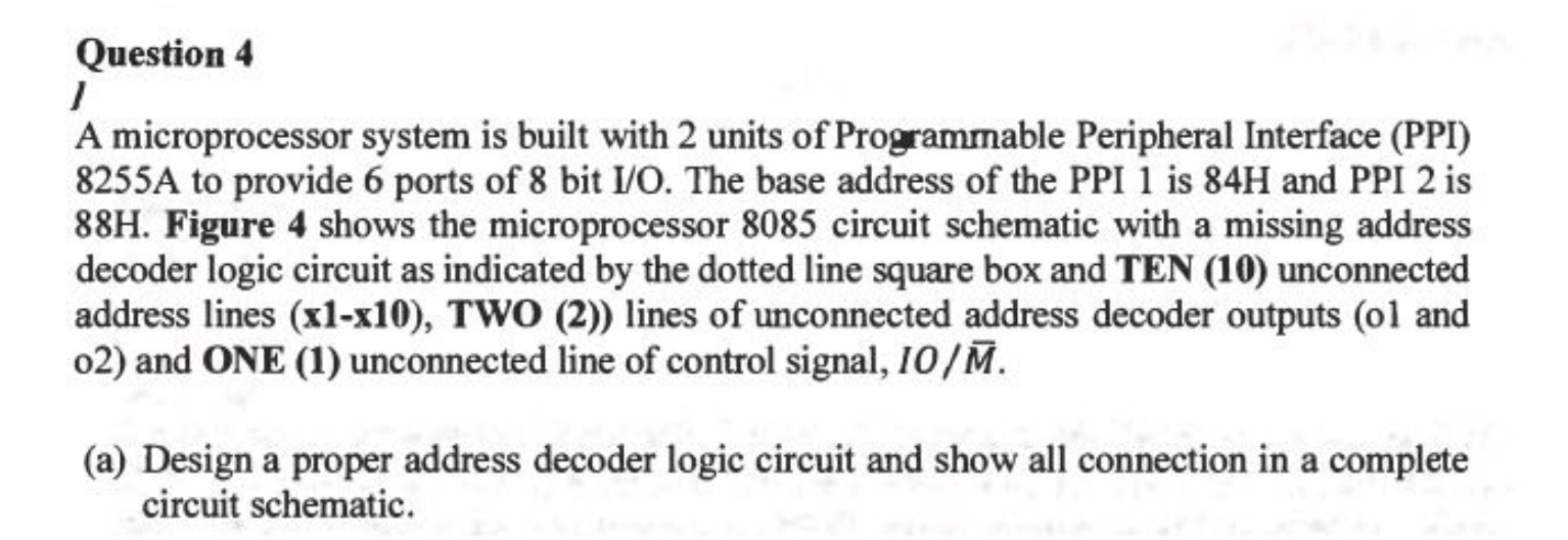 Question 4 I A microprocessor system is built with 2 | Chegg.com