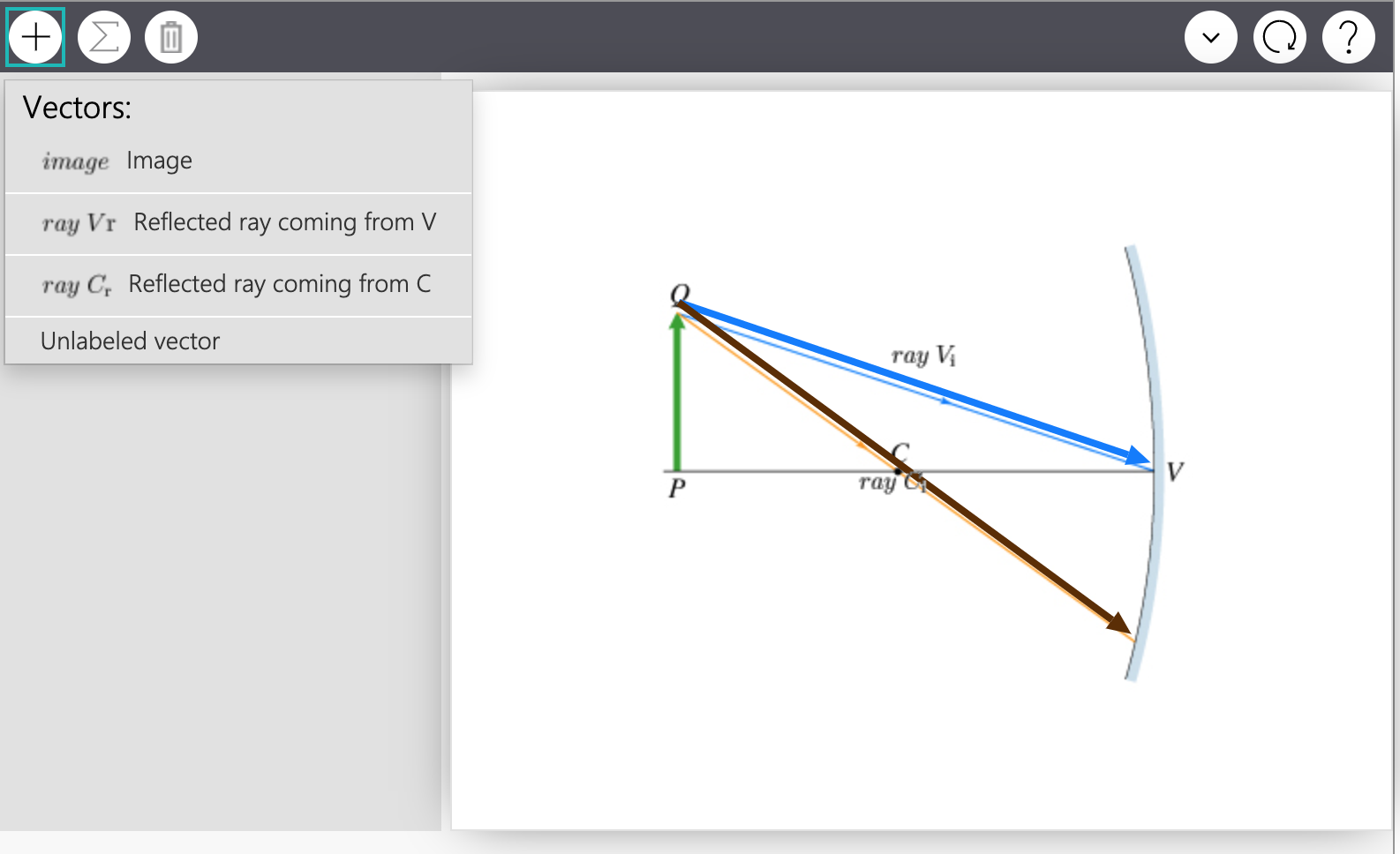 Solved The diagram below shows the incoming principal rays | Chegg.com
