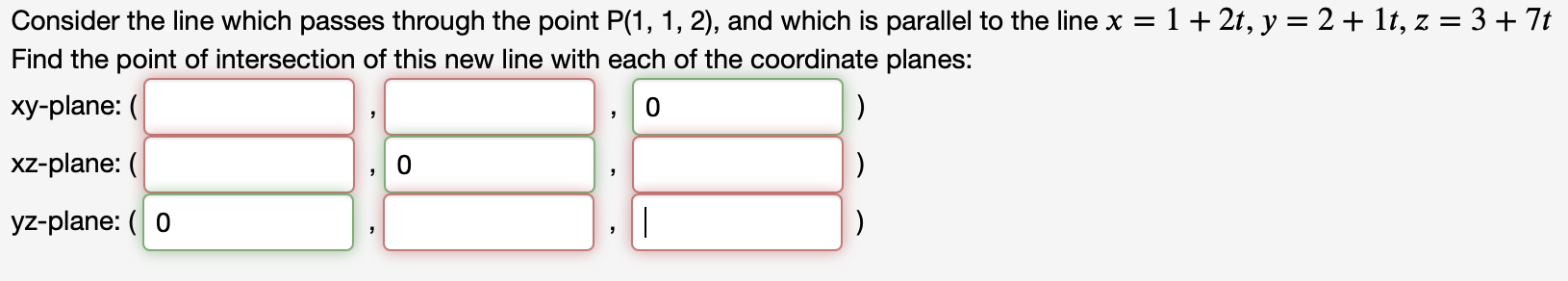 Solved Consider the line which passes through the point P(1, | Chegg.com