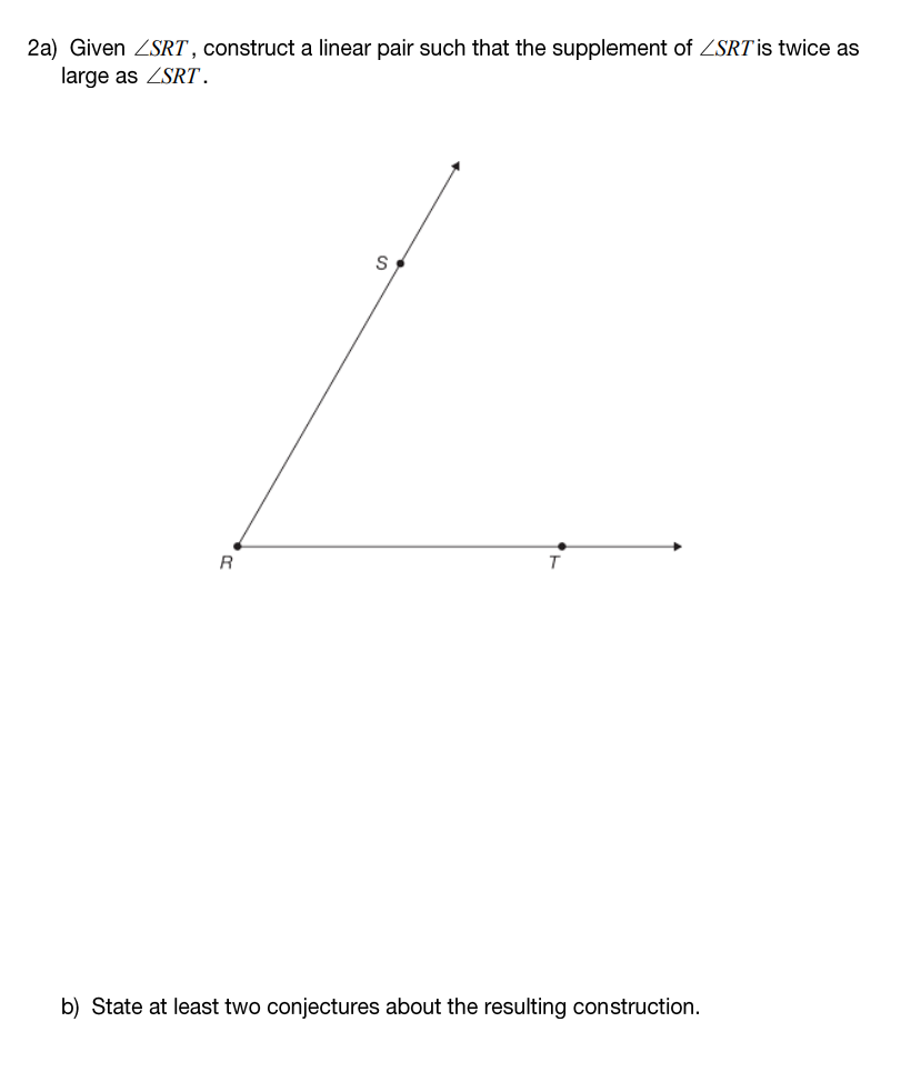 Solved Project 1 - Using Constructions to Make Conjectures | Chegg.com