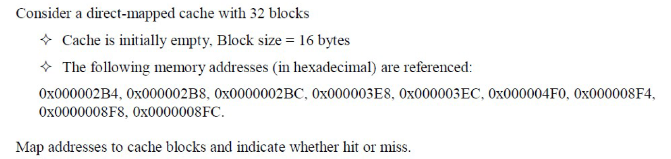 Solved Consider a direct-mapped cache with 32 blocks ☆ Cache | Chegg.com