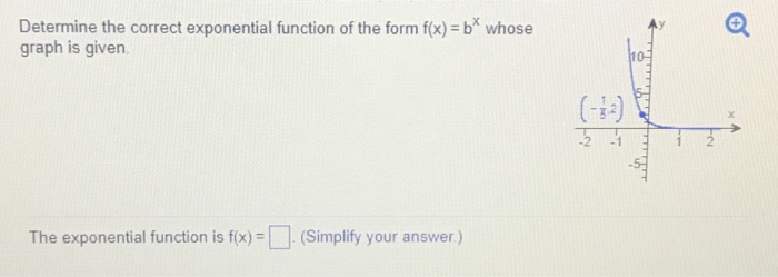 Solved Determine the correct exponential function of the | Chegg.com