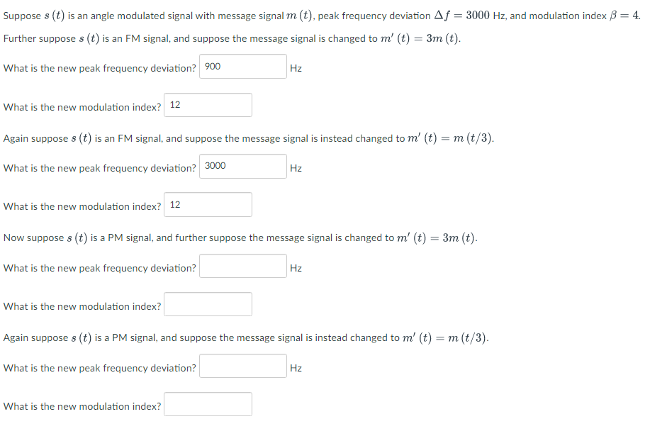 Solved Suppose s(t) is an angle modulated signal with | Chegg.com